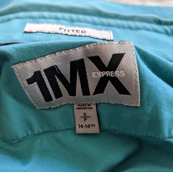 Express | Shirts | Express Small Teal Green Button Down Shirt | Poshmark